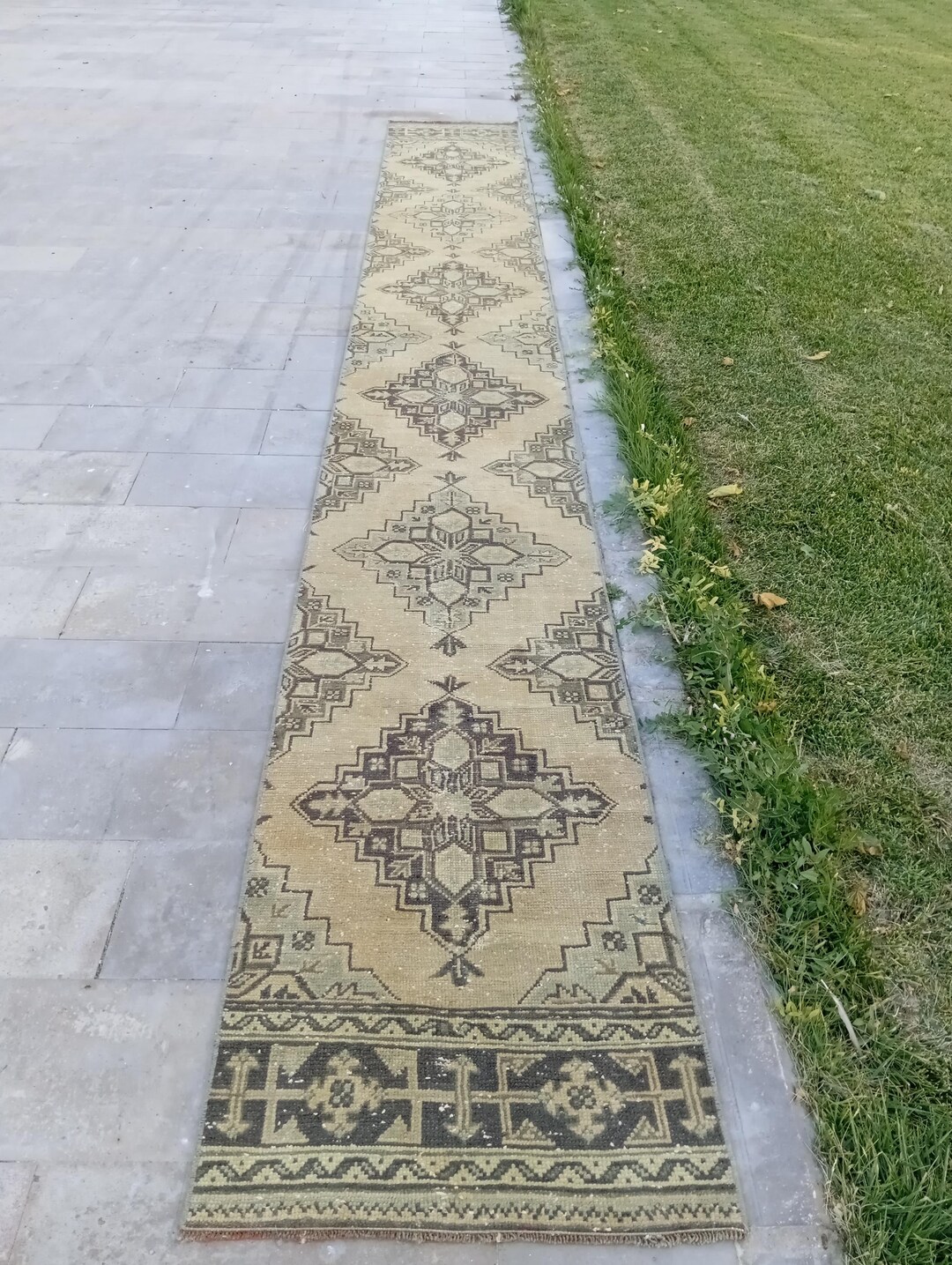 2x19 Heriz Runner Rug, 2x19 Vintage Runner, Corridor Runner, Hallway ...