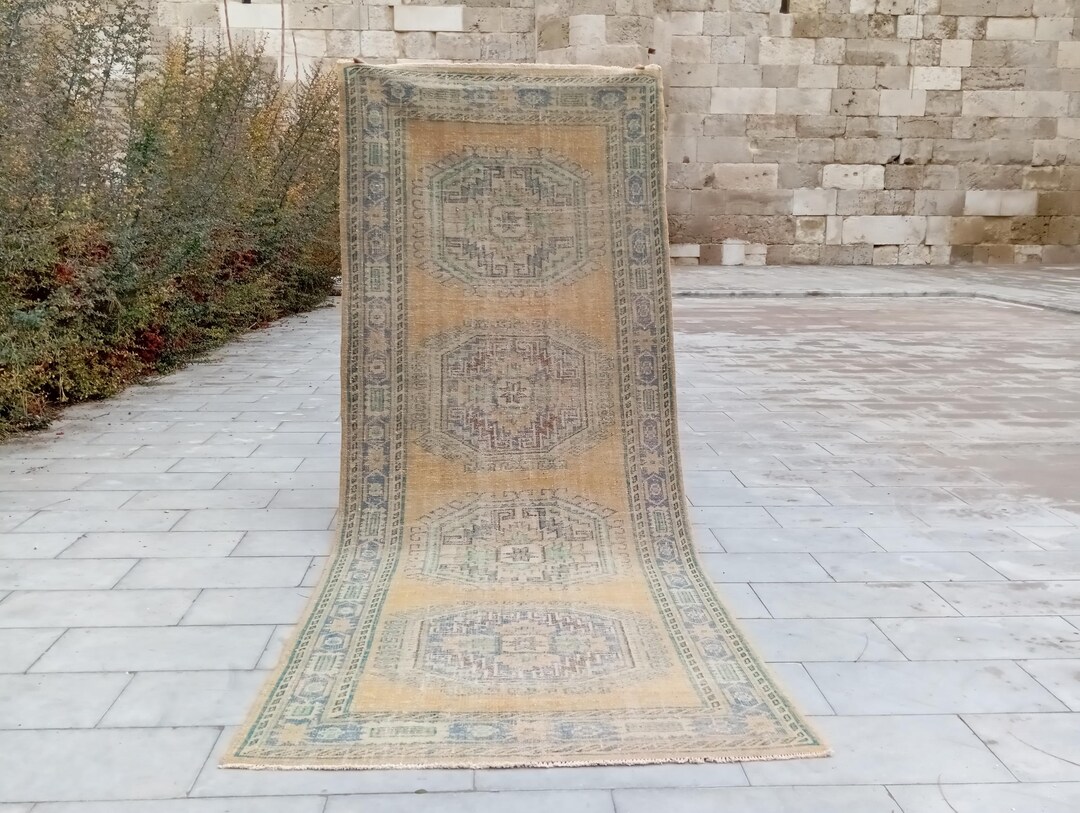 4x10 LONG Runner,large Oversized Runner,4x10 Turkish Rug,4'2x10'8 Ft ...
