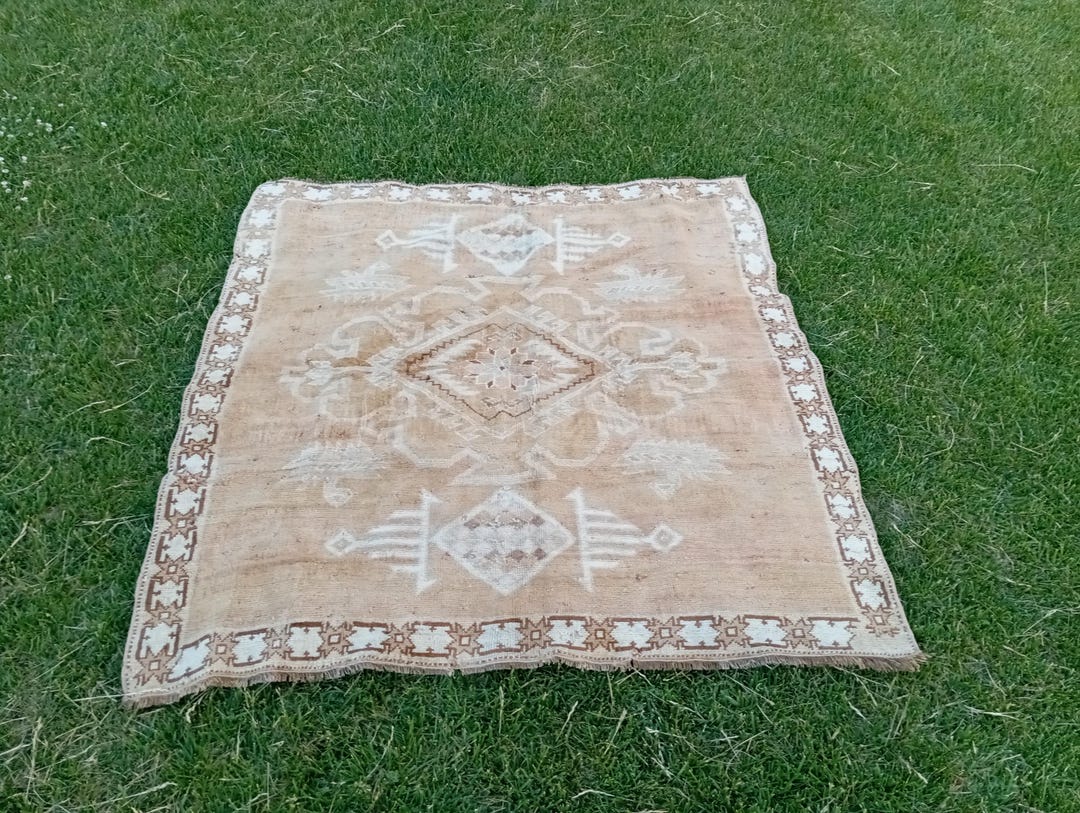 4x5 Area Vintage Rug for Living Room, Handmade Rug, Turkish Rug, Rug ...