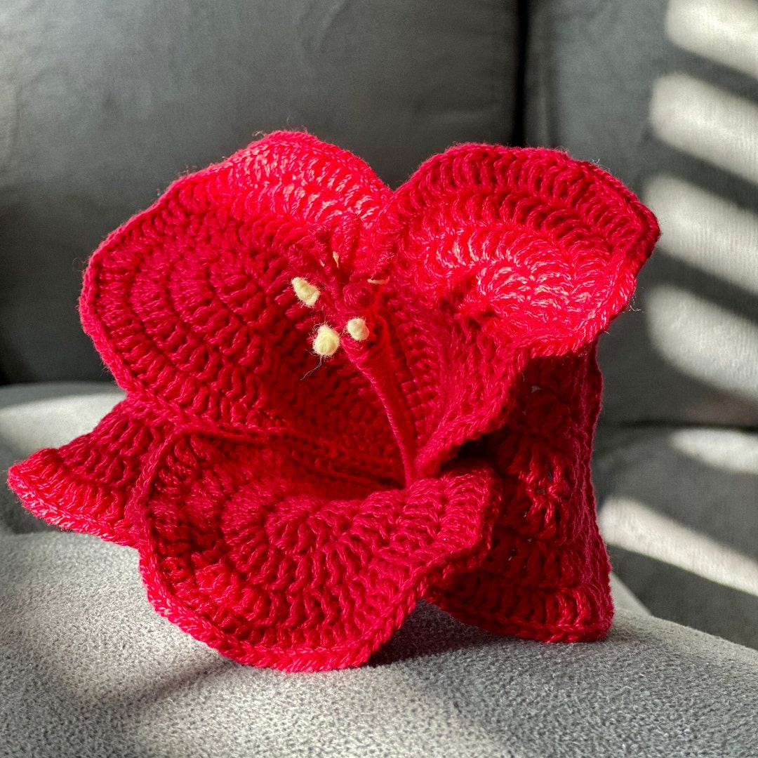 Hibiscus Flower Pen Crochet Pattern (PDF Download) - Etsy