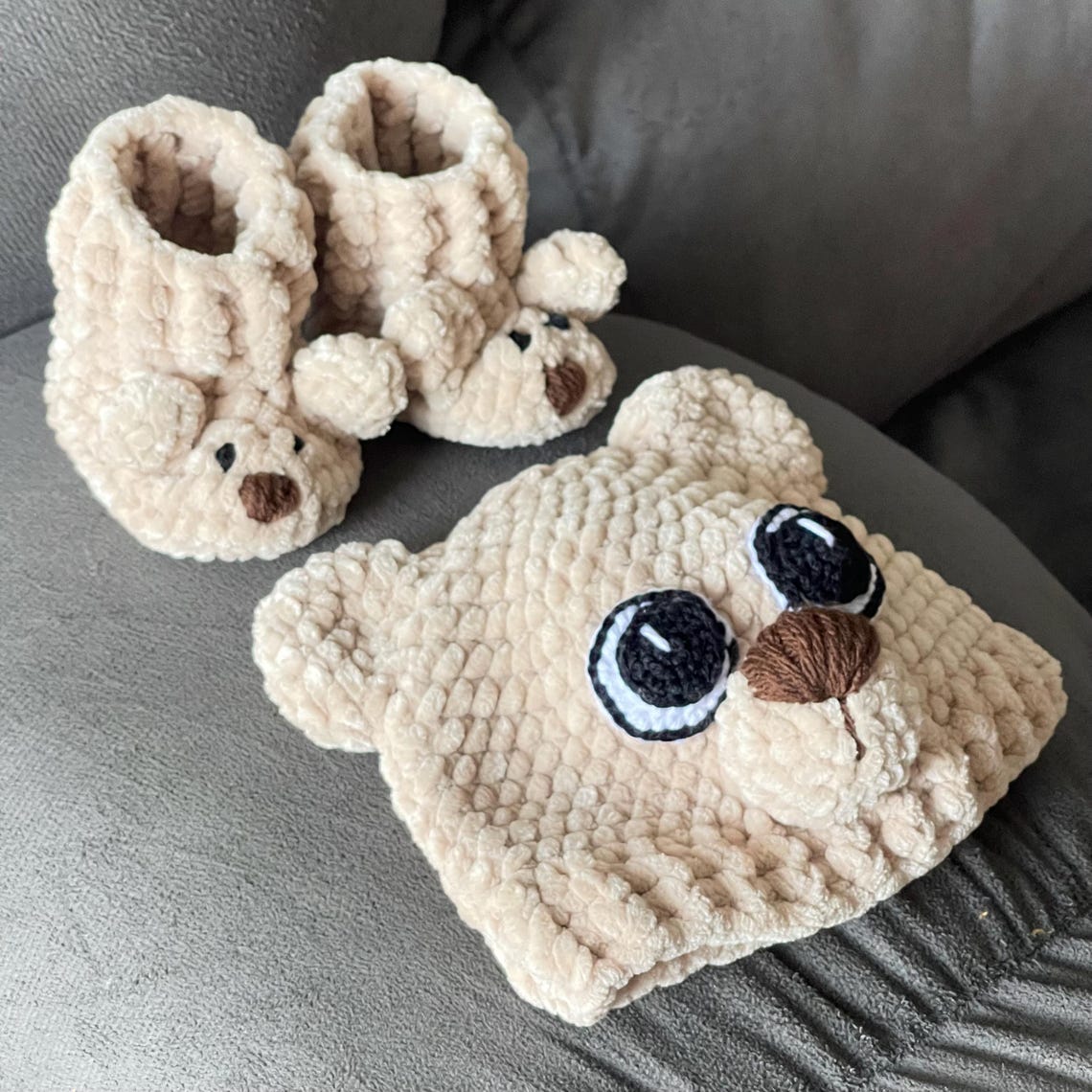 Adorable Bear Baby Booties Hat DIY Crochet Pattern - Etsy