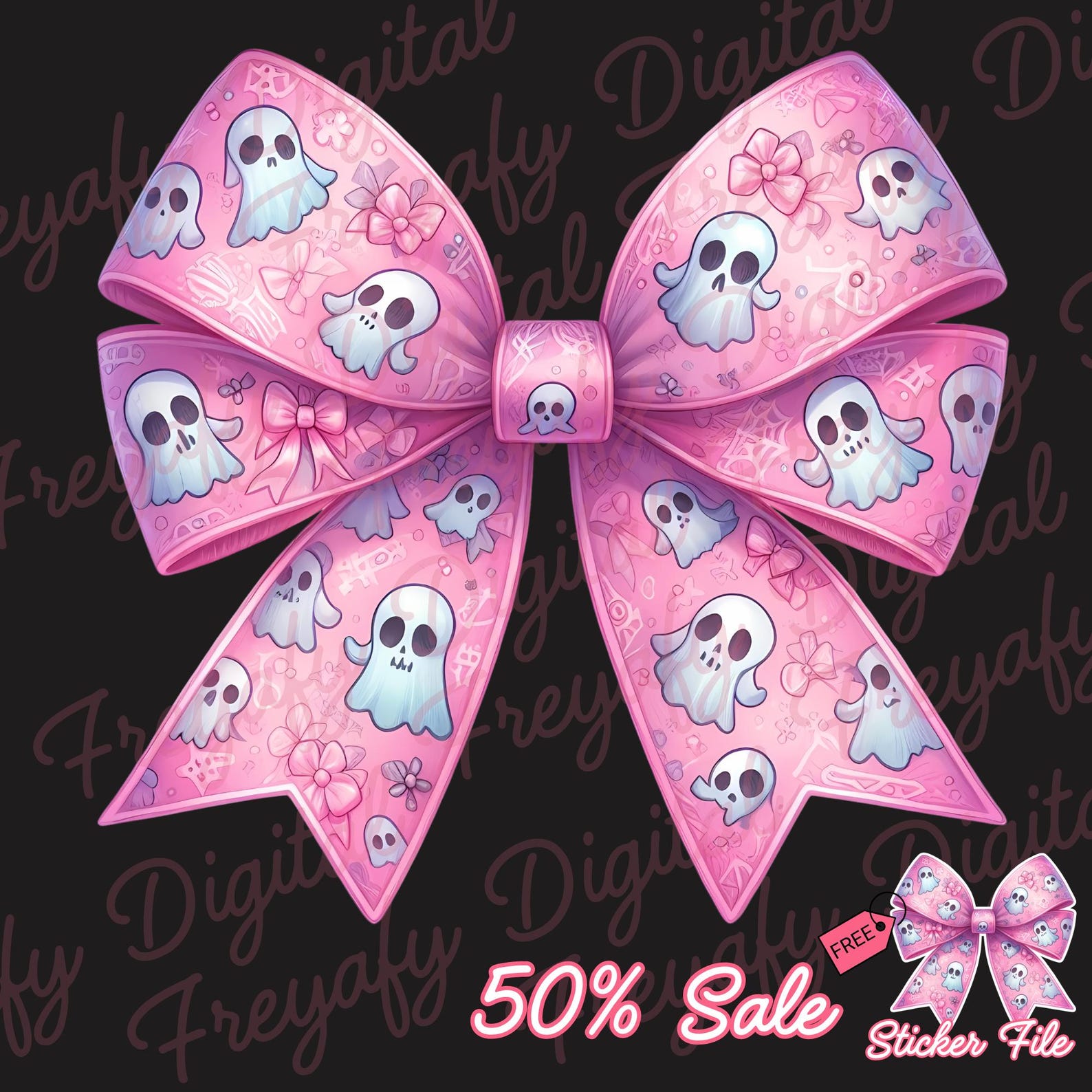 Pink Halloween Coquette Bows Png, Coquette Bows Halloween Png, Girly ...