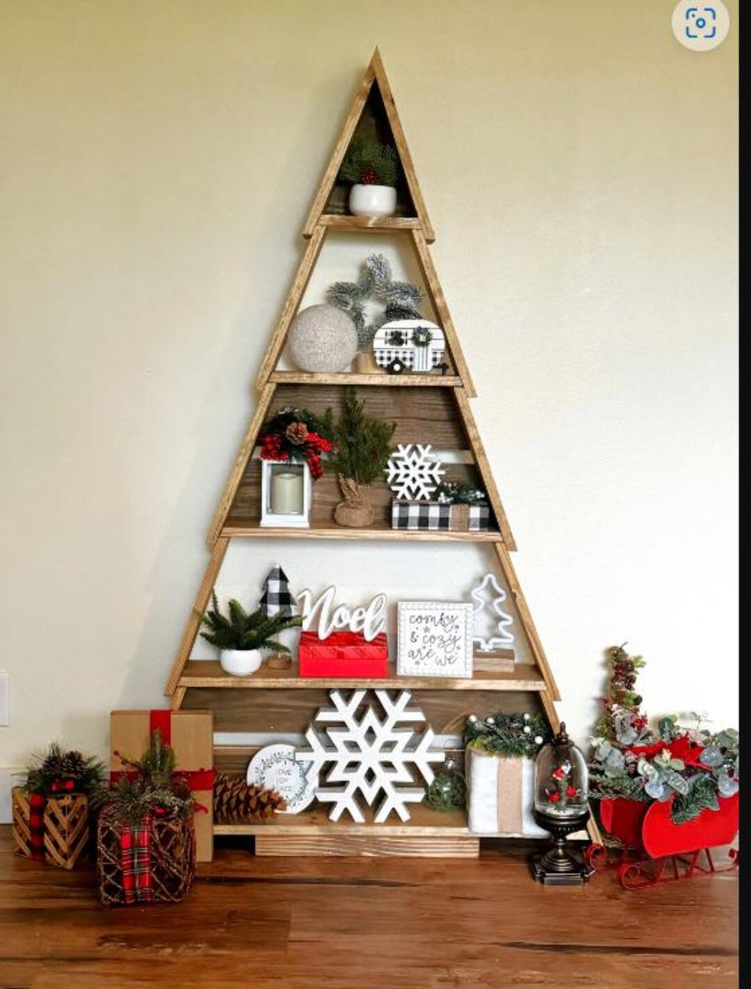 Christmas Tree Shelf, Christmas Tree Decor Build Plans, Wooden ...