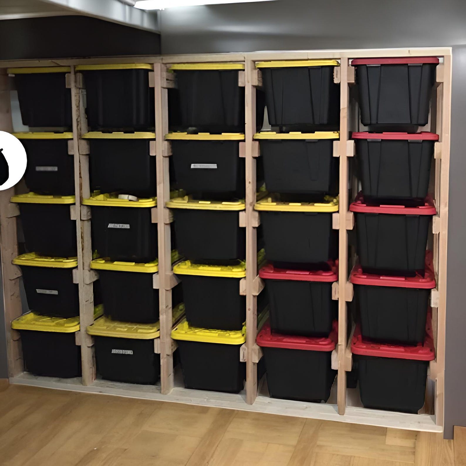 Tote Rack Plans, Bin Storage Rack, 27 Gallon Tote Storage Plans, Garage ...