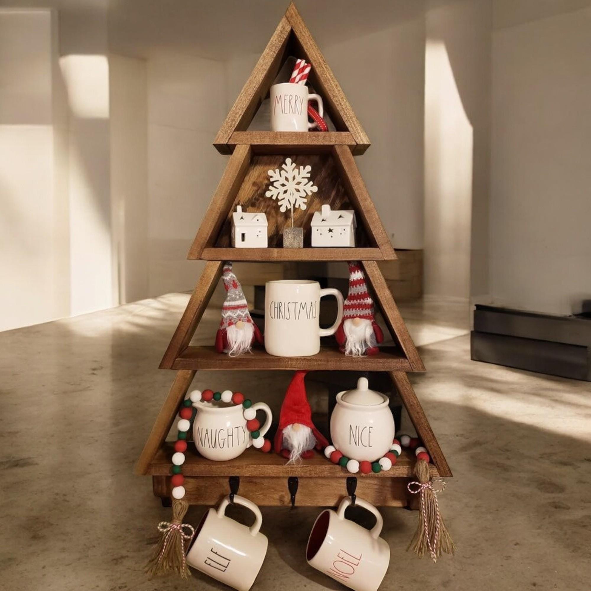 Christmas Tree Shelf, Christmas Decor DIY Plans, Tree Shelf Hanger ...