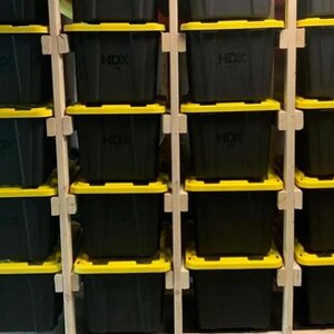 Rolling Tote Storage Rack Plans, DIY Mobile Bin Shelf Plan, Garage ...