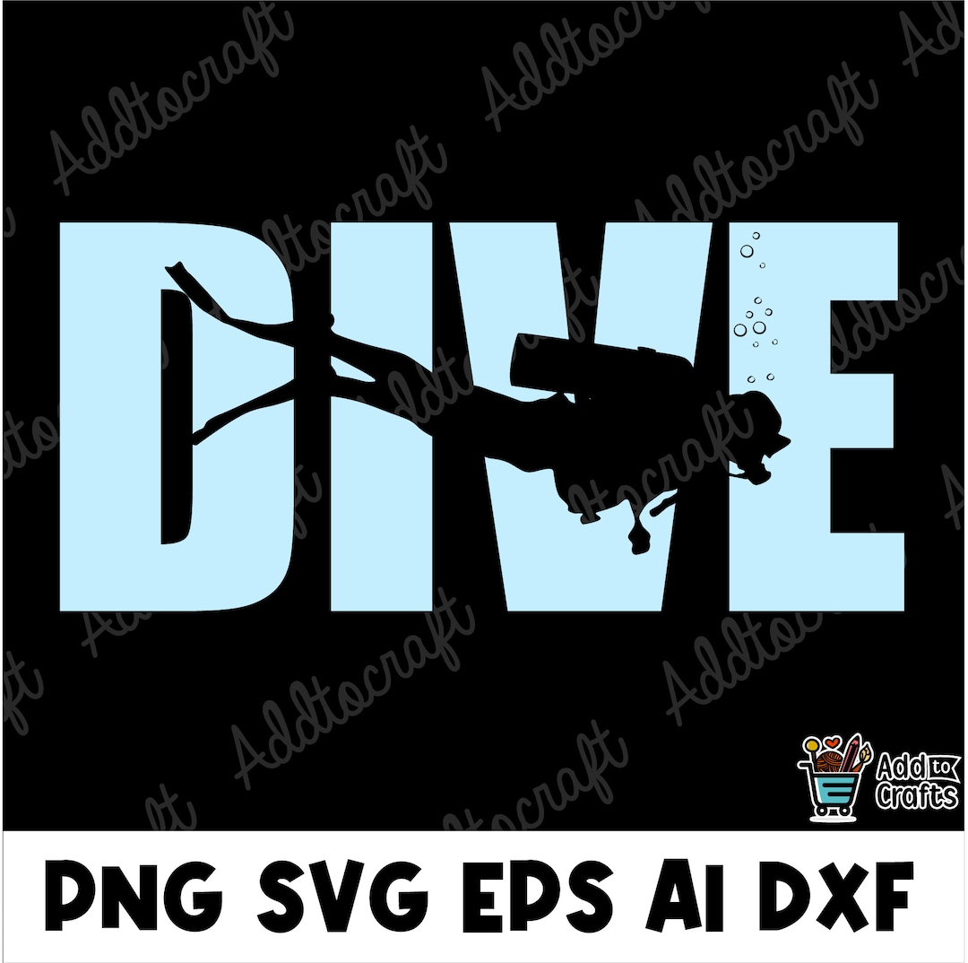 Cool Dive Scuba Diving Svg, Scuba Diver Svg, Swimming Svg, Diving ...