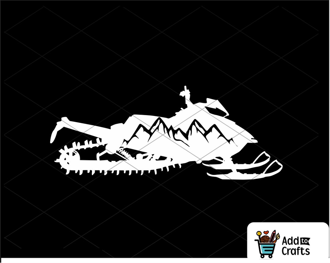 Mountain Snowmobile Svg, Snowmobile Clipart, Winter Sports Svg ...