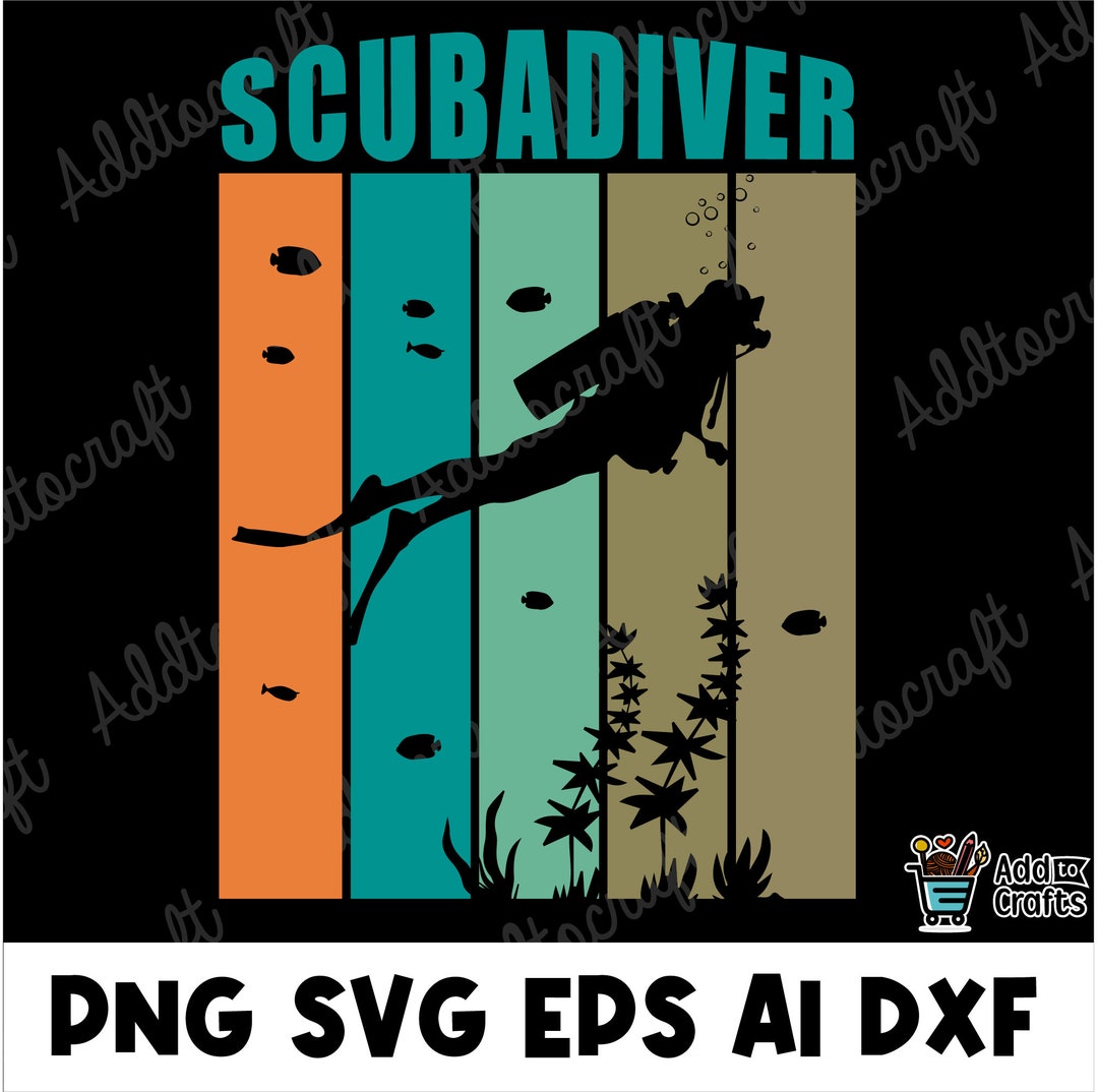 Deep Scuba Diver, Diving Svg,scuba Diver Svg, Swimming Svg, Diving ...