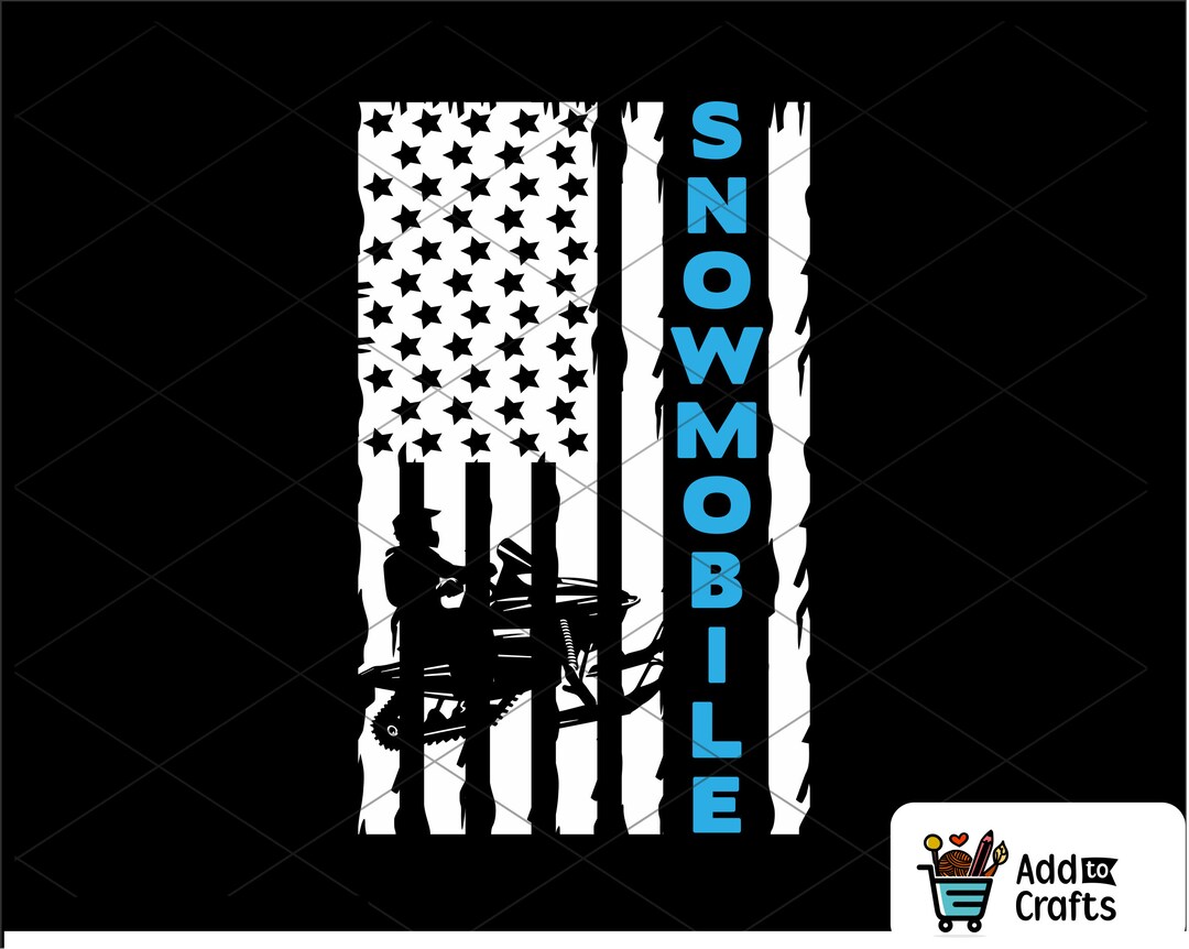USA Flag Snowmobile SVG Clipart: Winter Sports (digital Download) - Etsy