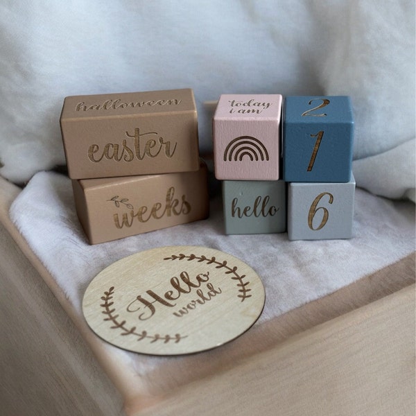 Milestone Blocks - Etsy
