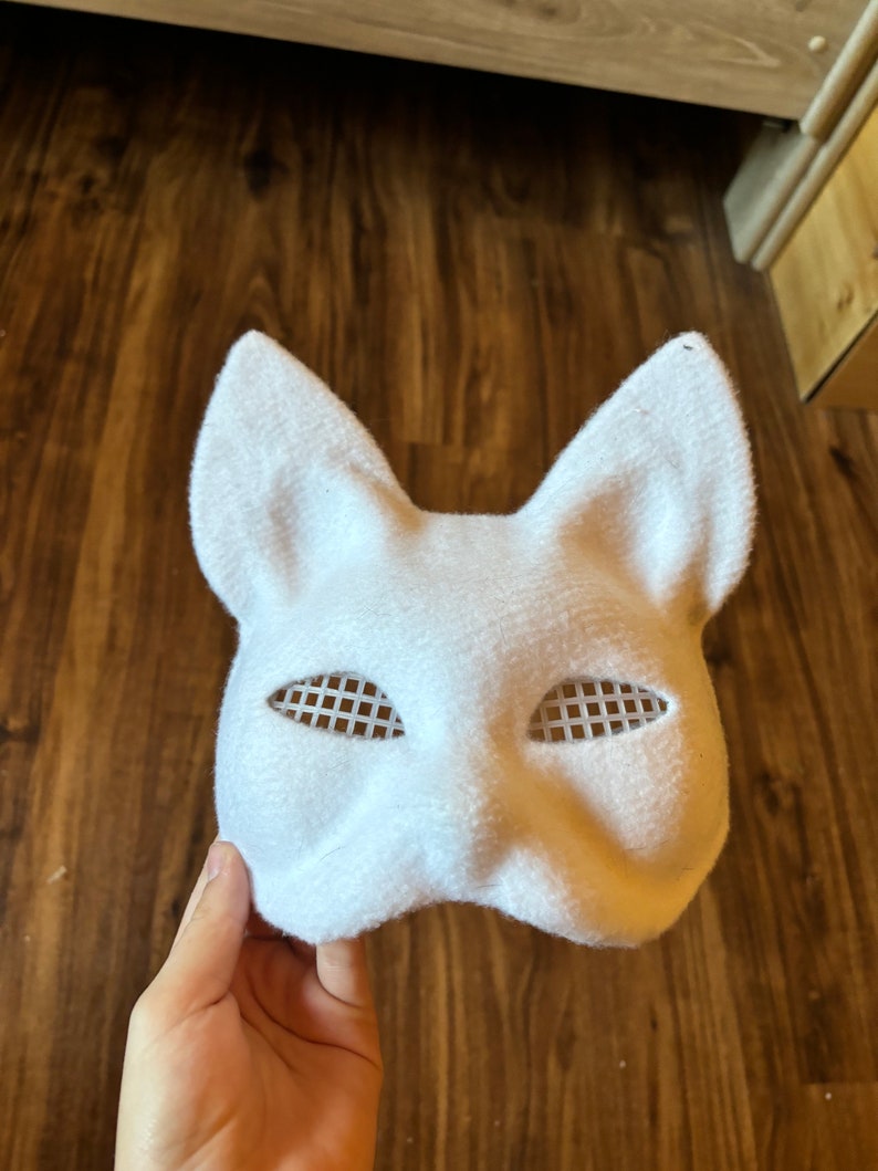 Therian Mask With Larger Ears + Costomizable Eye Mesh - Etsy