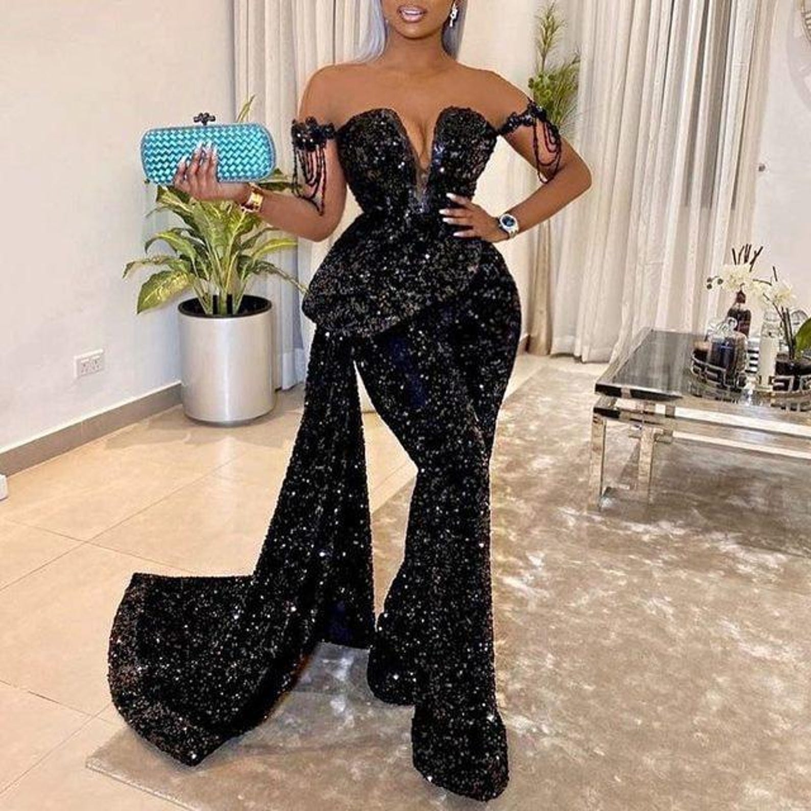 Sequins Jumpsuit,sequins Fabric,trendy Wears, Prom Dress, Prom Fashion ...