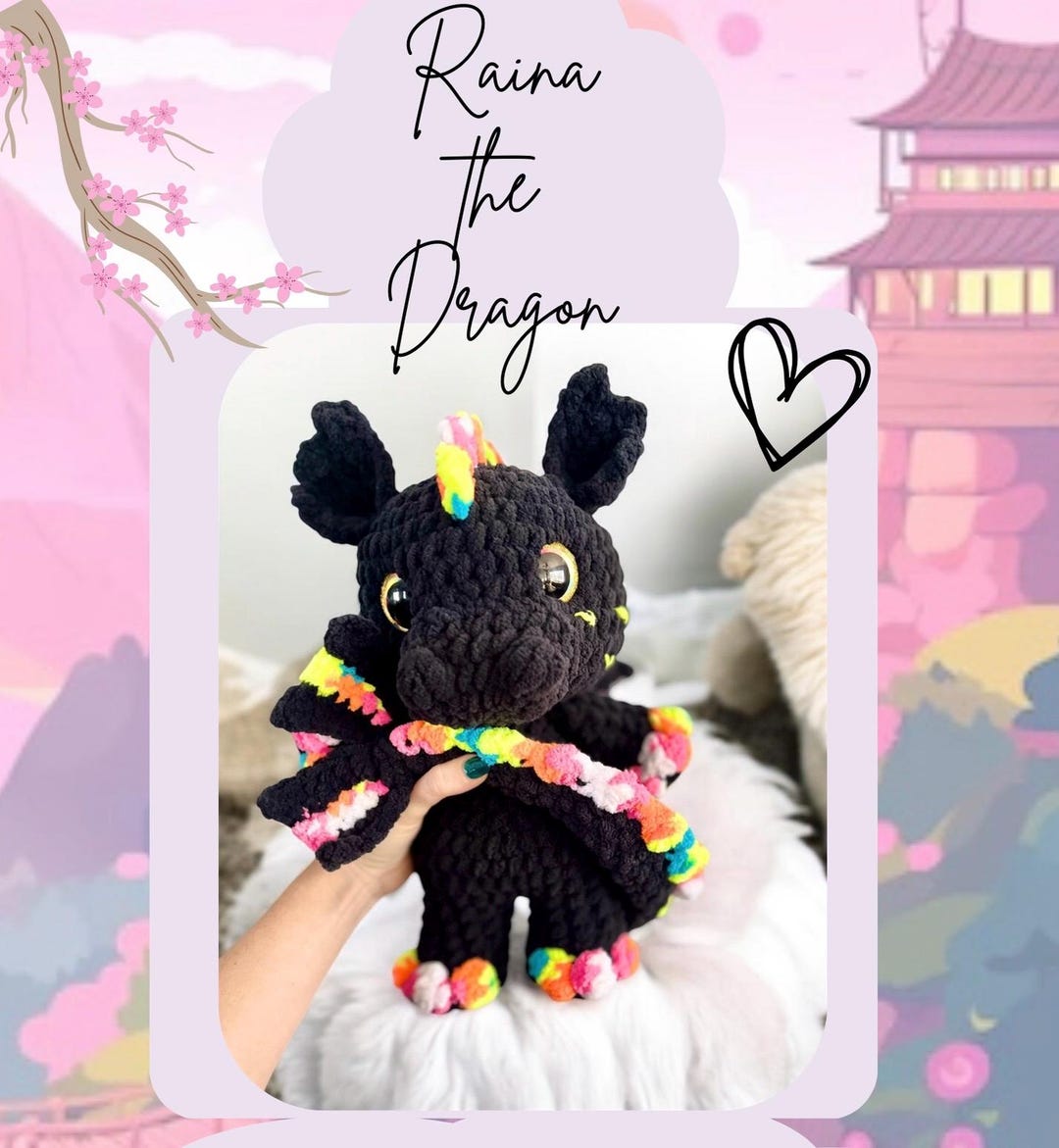 Raina the Dragon Pattern (english Terms) - Etsy