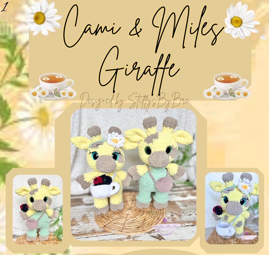 Cami & Miles Giraffe Crochet Patterd (us Terms) - Etsy