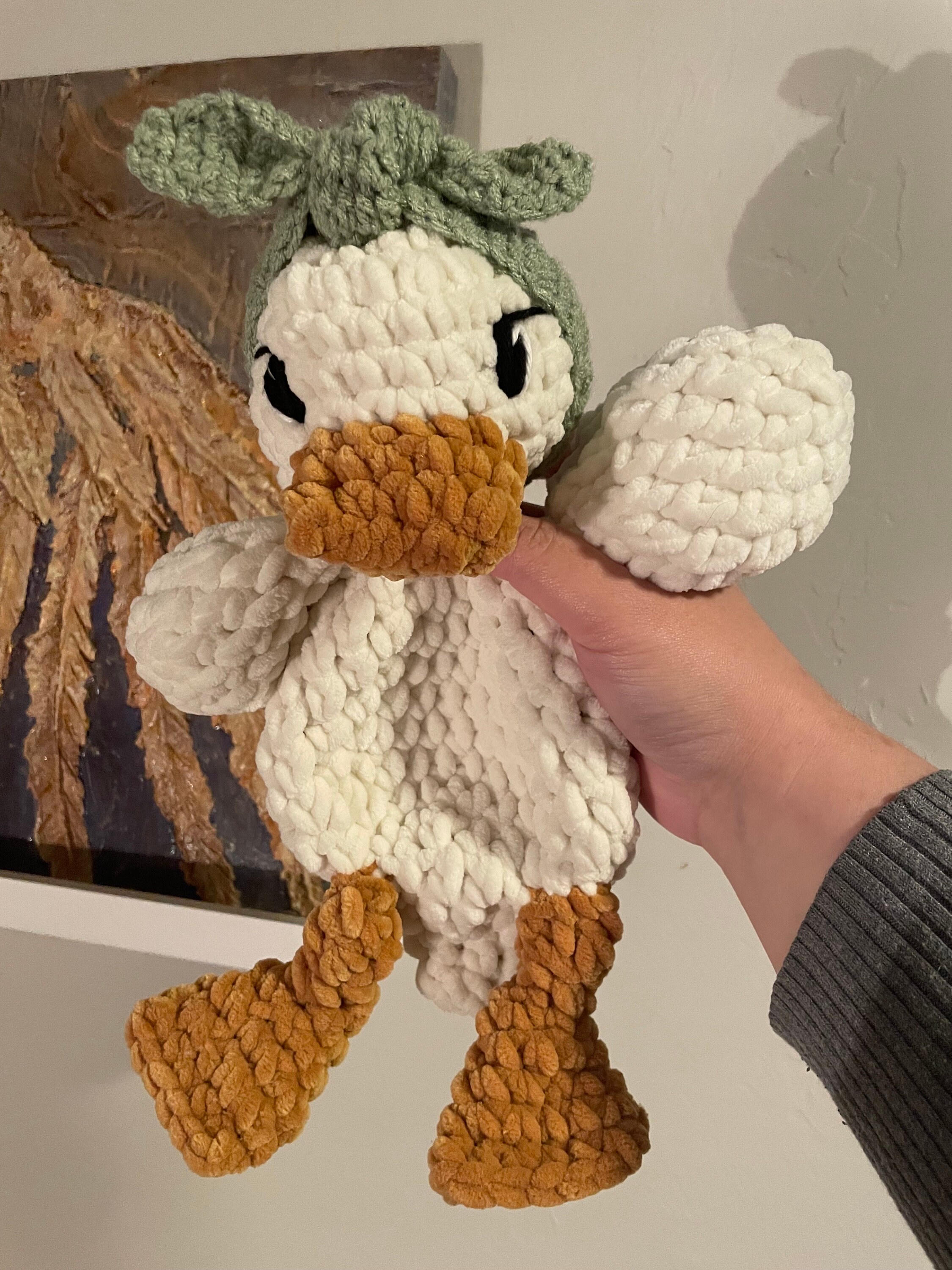 Della the Duck Crochet Lovey for Babies/toddlers With Removable ...