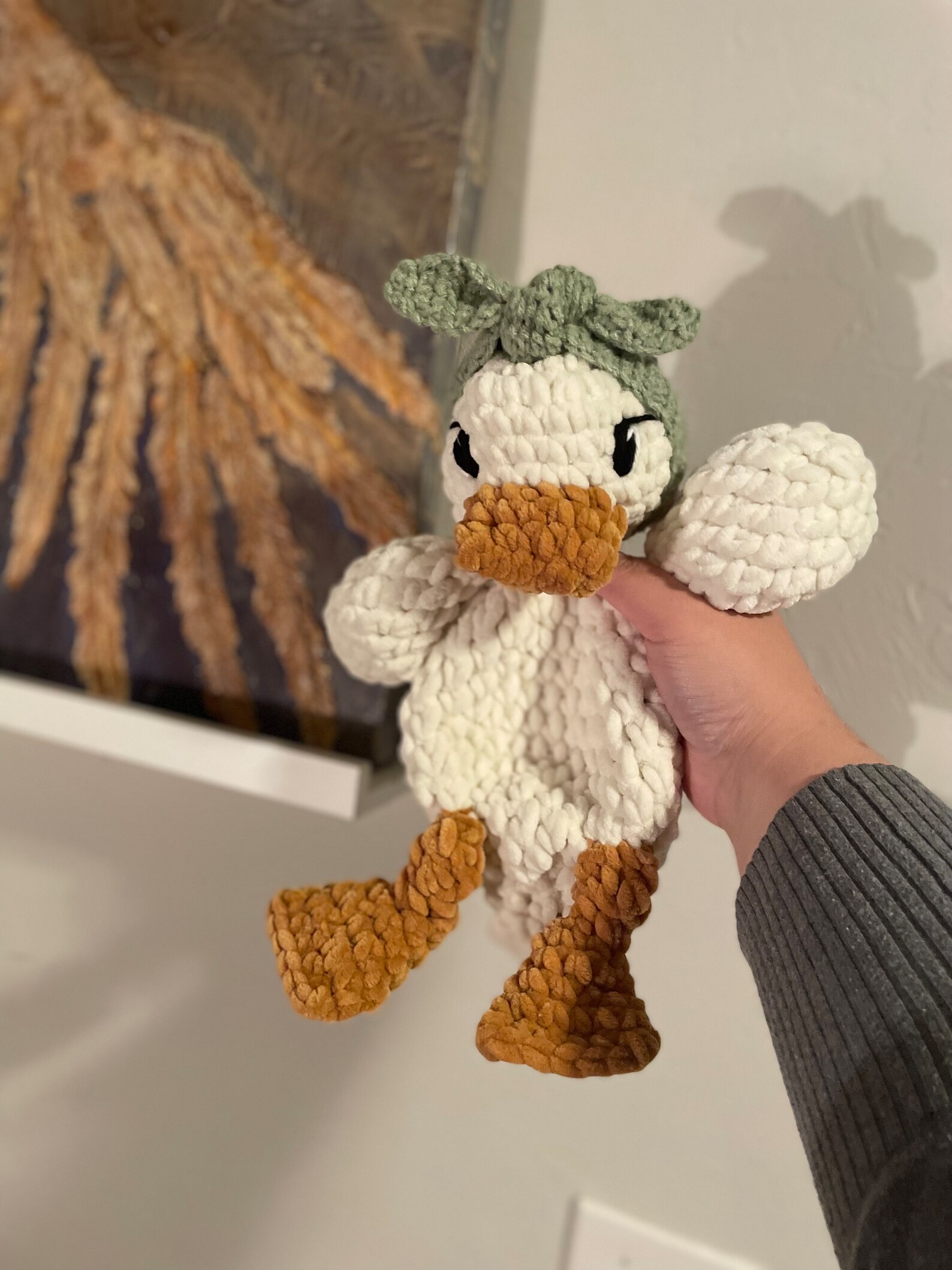 Della the Duck Crochet Lovey for Babies/toddlers With Removable ...