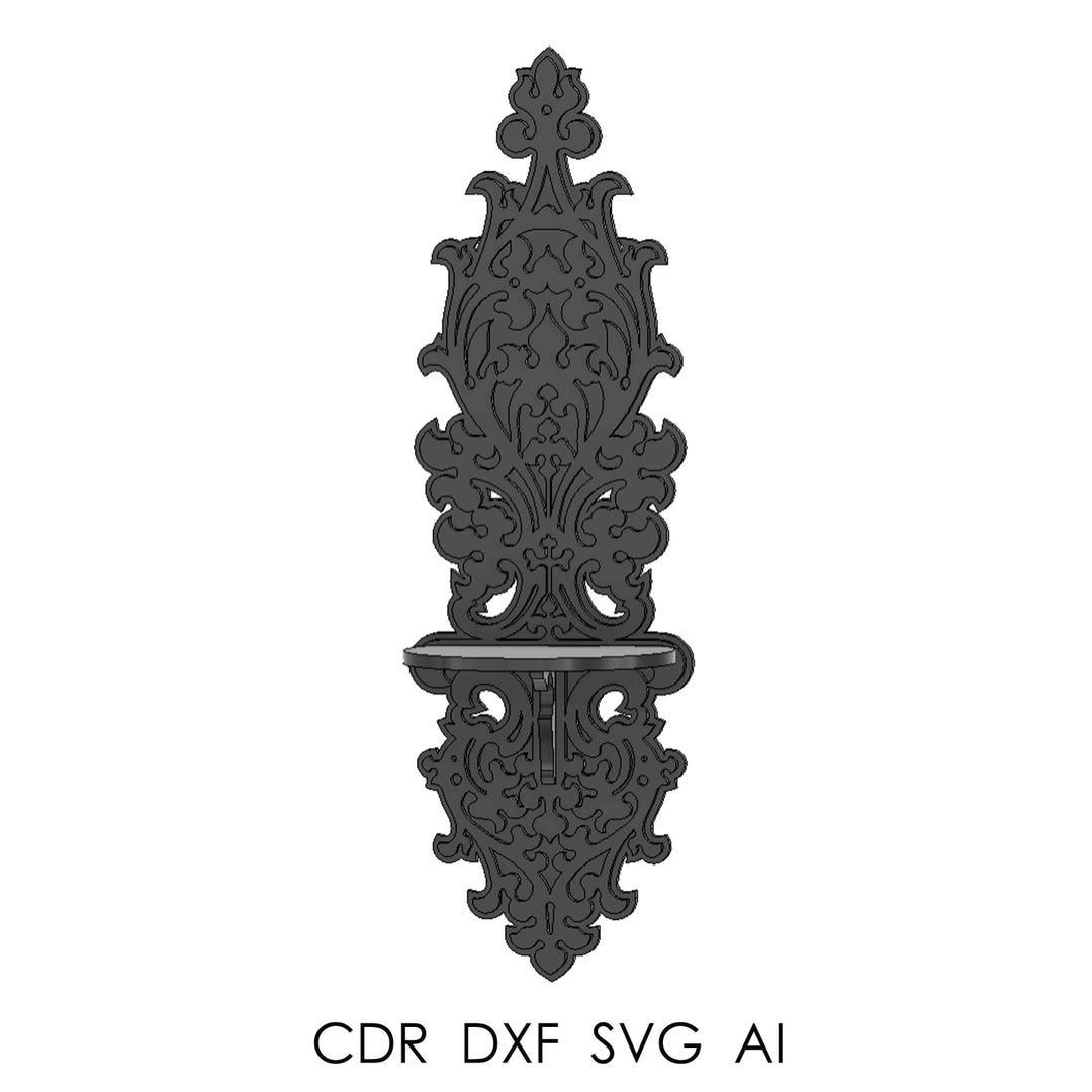Gothic Ornate Small Wall Shelf – Laser Cut CNC File | Witchy Wall Decor ...