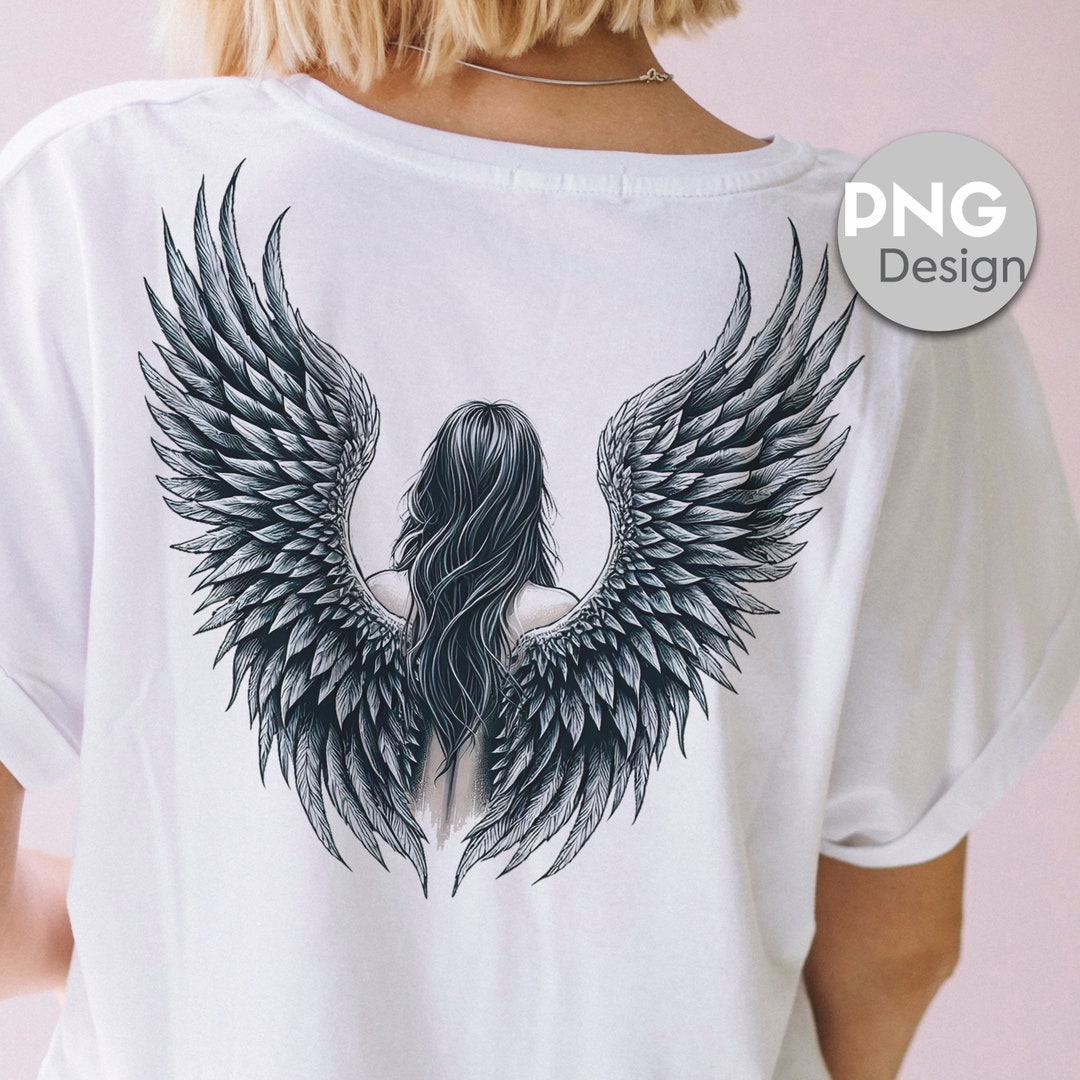 Angelic PNG File for T-shirt Printing, Heavenly Art for Spiritual ...