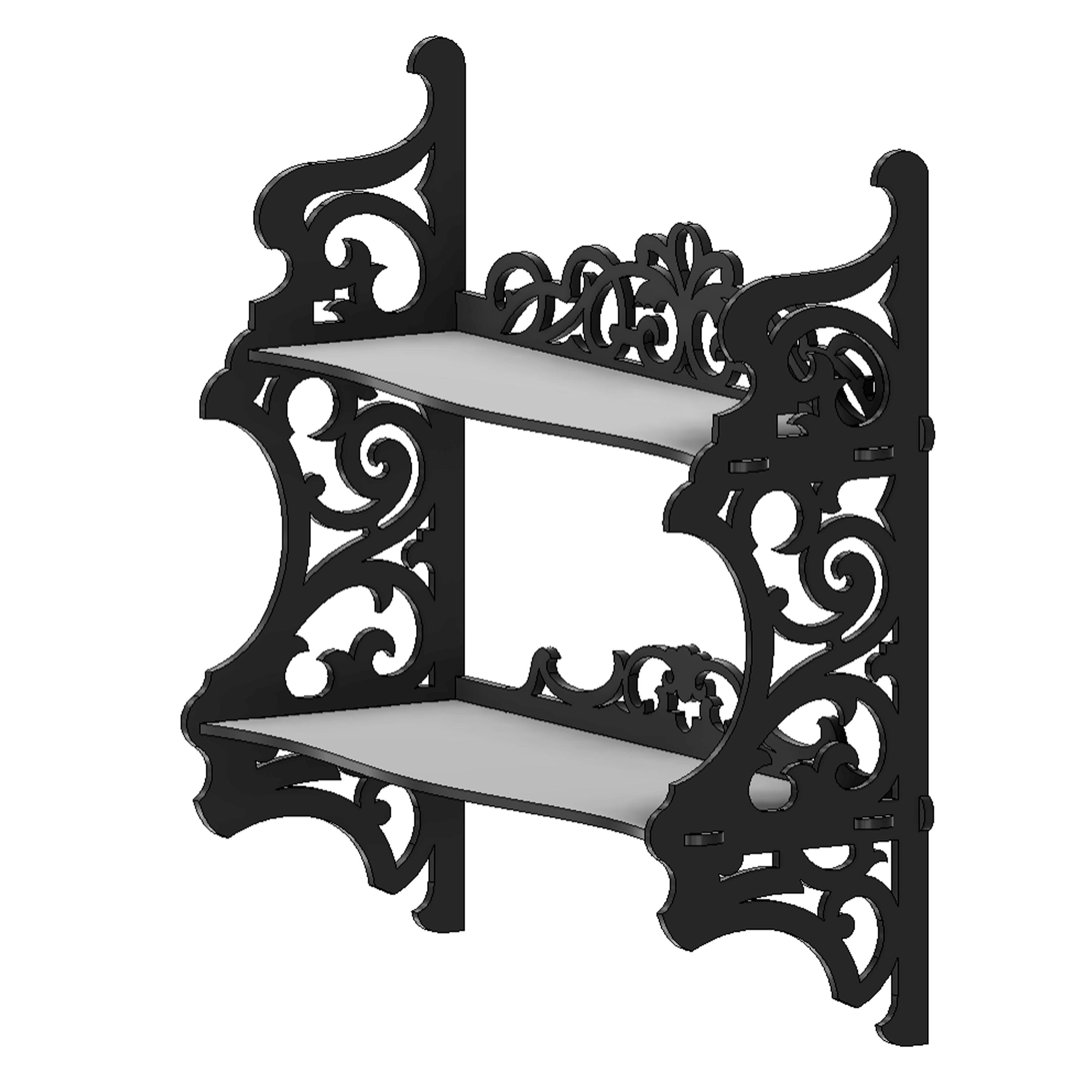 Vintage Two-tier Shelf SVG – Rustic Decorative Organizer – Home Decor ...