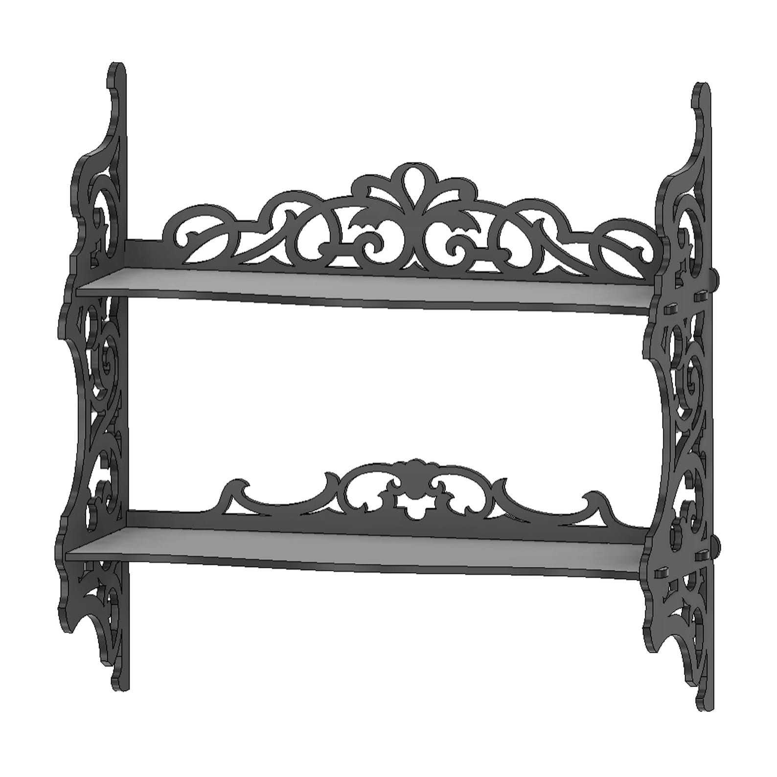 Vintage Two-tier Shelf SVG – Rustic Decorative Organizer – Home Decor ...