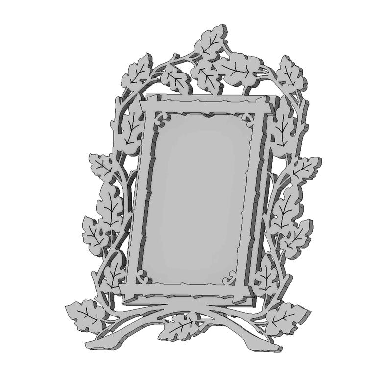 Botanical Leaf Photo Frame SVG | Laser Cut Wooden Picture Frame ...