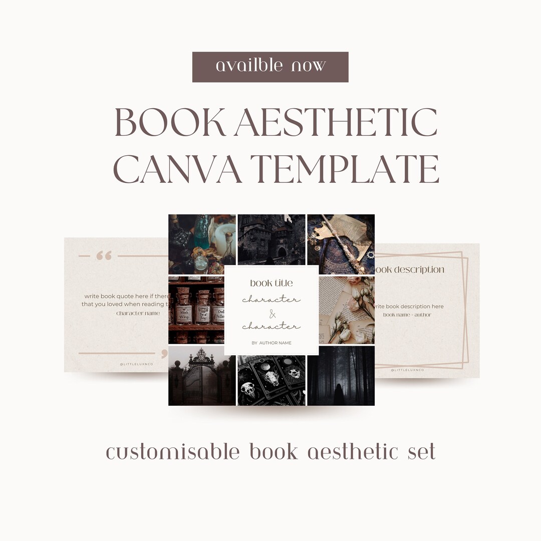 Book Aesthetic Template - Etsy