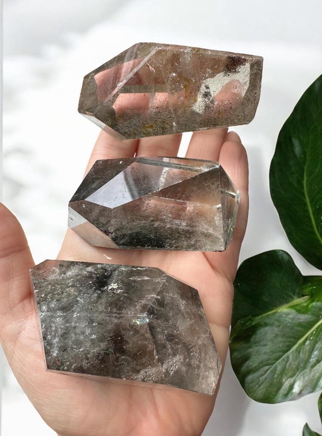 Chlorite Included Garden Quartz Freeform – You Choose Polished Chlorite ...