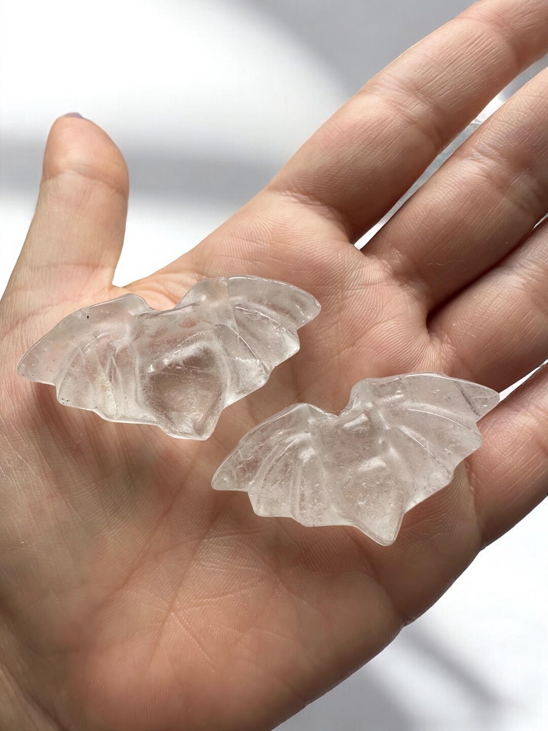 Crystal Bat Carving – Crystal Pocket Stone, Spooky Decor - Etsy