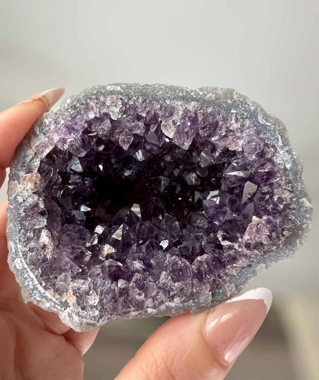 Deep Purple Amethyst Geode – Uruguayan Crystal Cluster, Natural ...