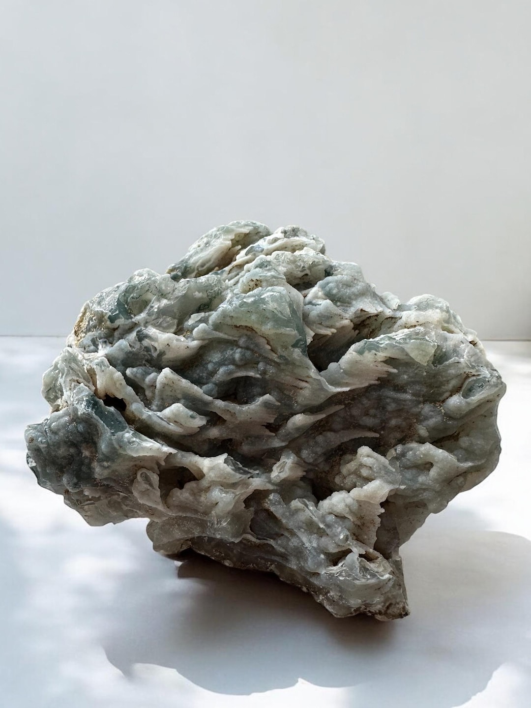 Large 4lb Raw Moss Agate Specimen – Coral Chalcedony Formation ...
