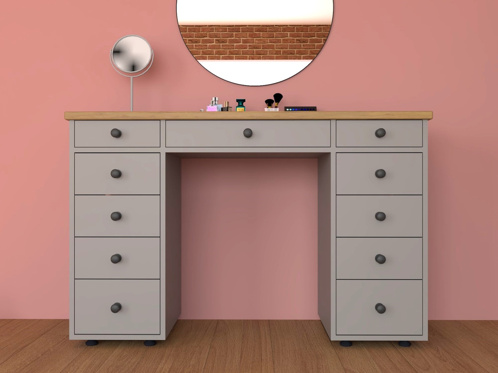 Step-by-step DIY Makeup Vanity Table Plan | Woodworking Plans | Diy ...