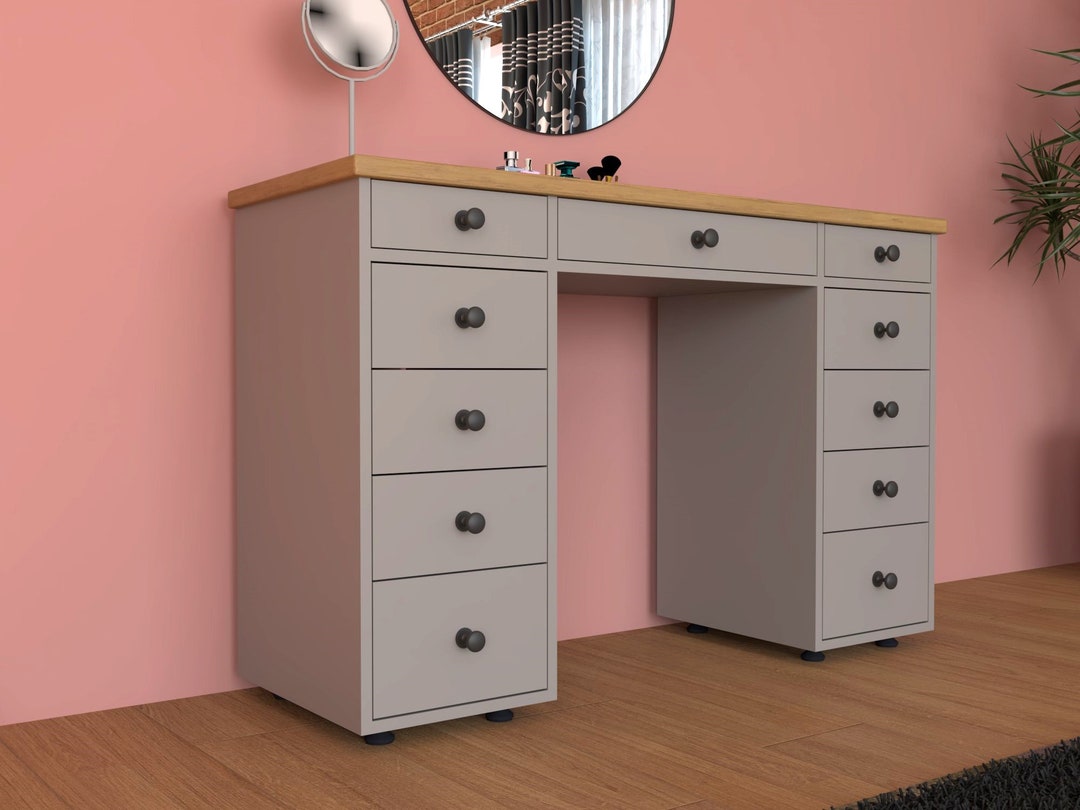 Step-by-step DIY Makeup Vanity Table Plan | Woodworking Plans | Diy ...