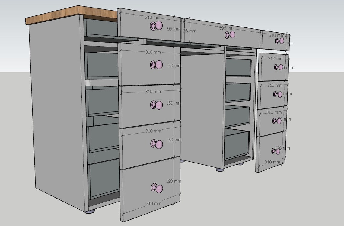 Step-by-step DIY Makeup Vanity Table Plan | Woodworking Plans | Diy ...