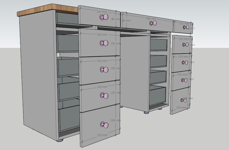 Step-by-step DIY Makeup Vanity Table Plan | Woodworking Plans | Diy ...
