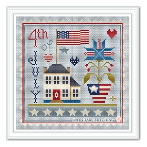 Patriotic Cross Stitch - Etsy