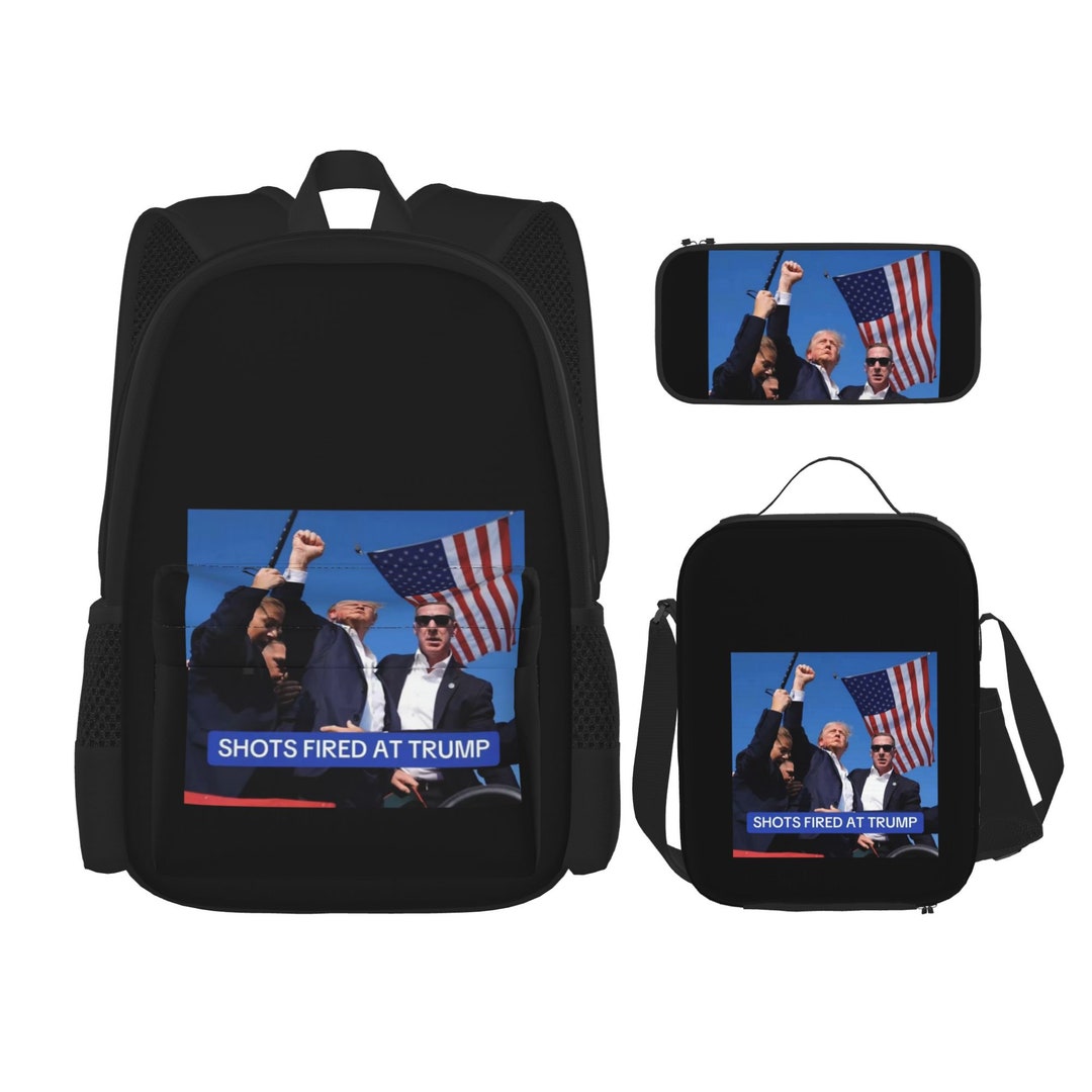 Donald Trump 2024 Election Rally 3pcs School Backpack Set, Lunch Box ...