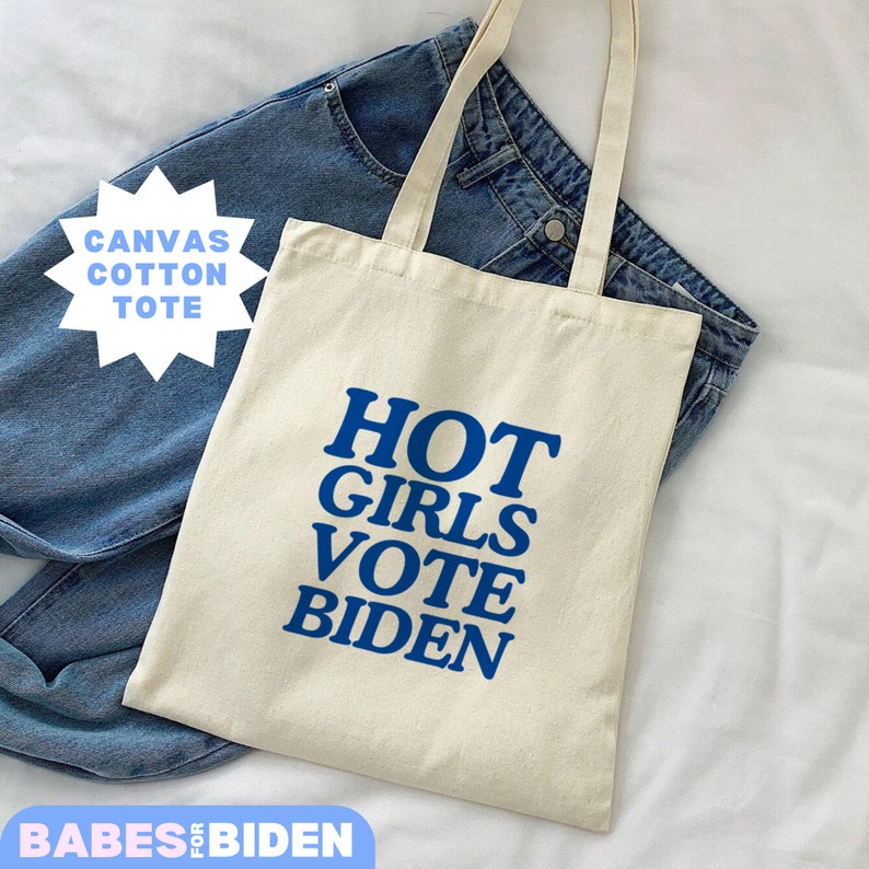 Hot Girls Vote Biden 2024 Tote Bag Vote Biden 2024 Democrat Merch 2024 ...