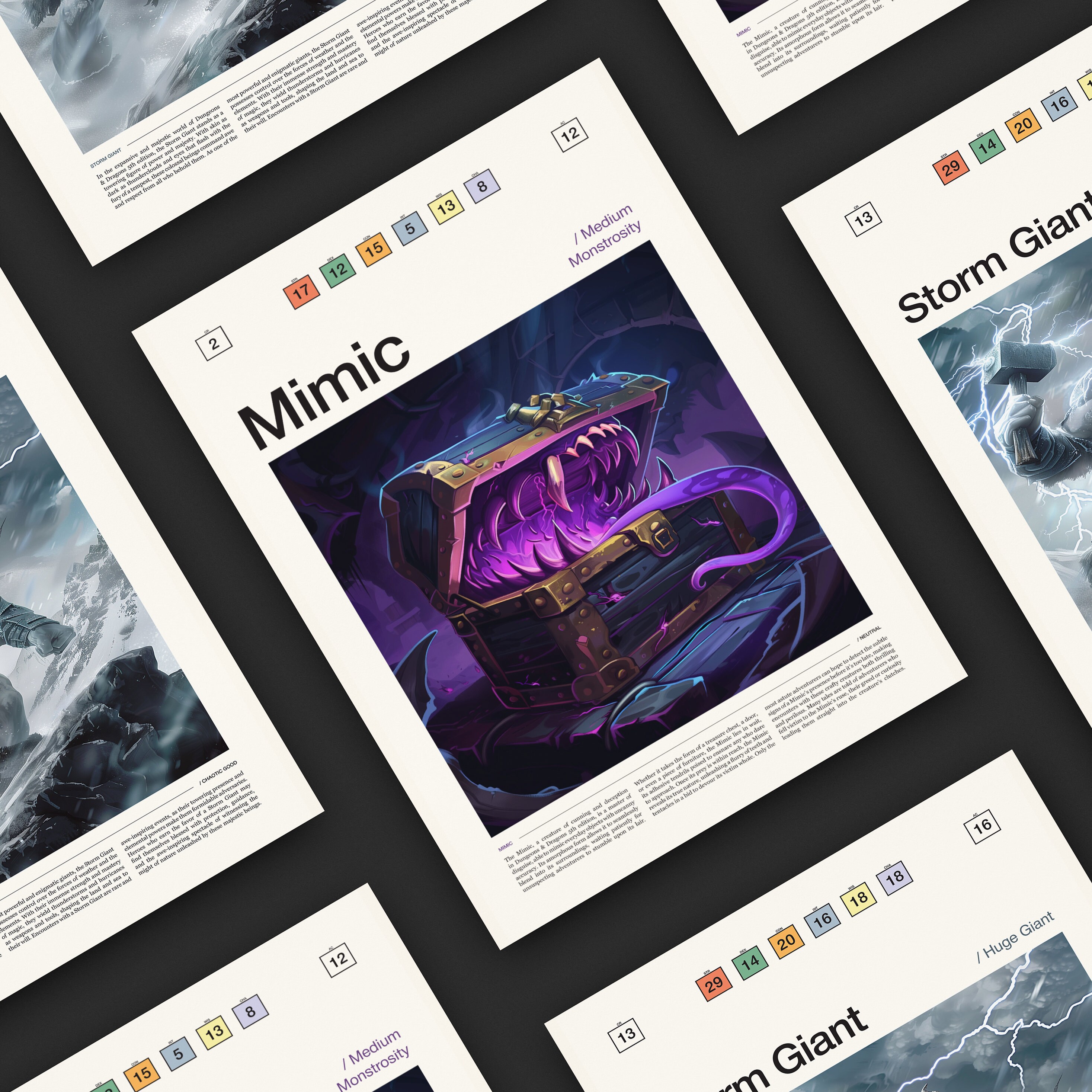Mimic Chest Dnd Poster, Dnd Mimic Box Print, D&D Treasure Chest ...