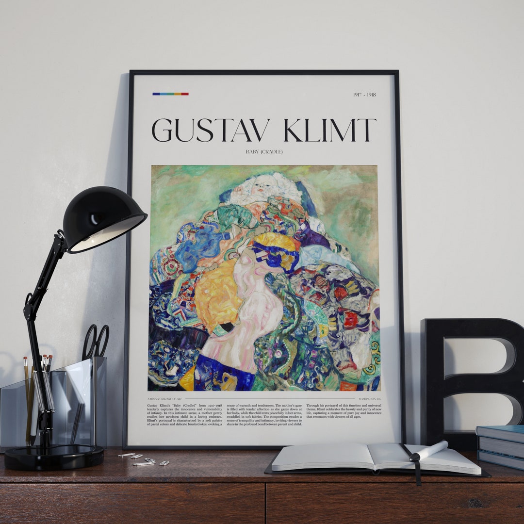 Gustav Klimt Baby Cradle Poster, Klimt Baby Cradle Print, Art Nouveau ...