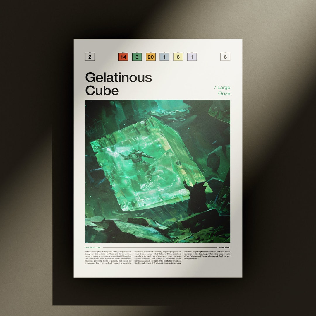 Dnd Ooze Poster D&D Ooze Print Critical Role Baldurs Gate 3 Vox Machina ...