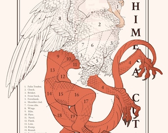 Chimera Falin Delcious in Dungeon Risograph Print- She Came From the ...