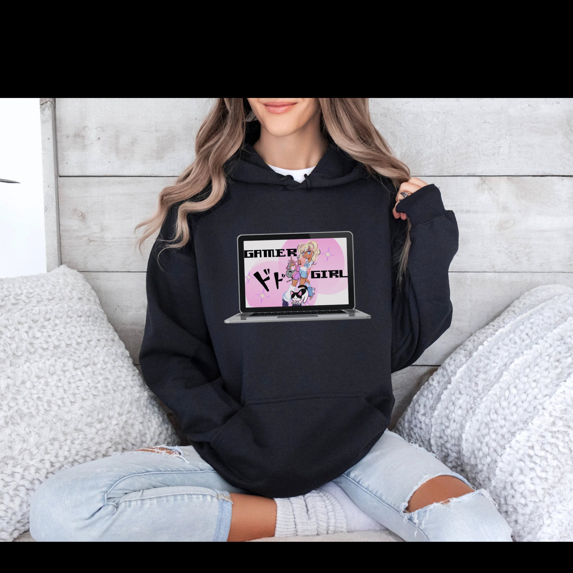 Anime Kawaii Girl Gamer Y2K Aesthetic Hoodie Sweater - Etsy