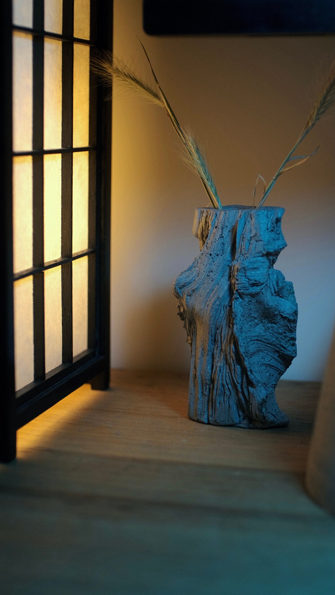 Concrete Vase 'flow' Unique Decor Nature Inspired Wabi-sabi - Etsy