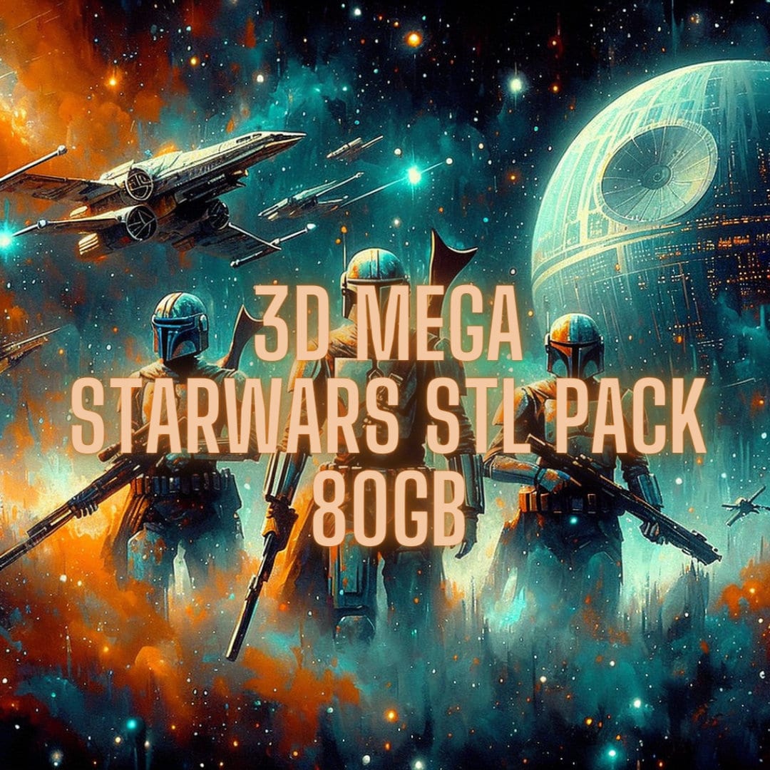 3D Starwars Mega Stl Pack,contains Extra Starwars Rings, Trophies,masks ...