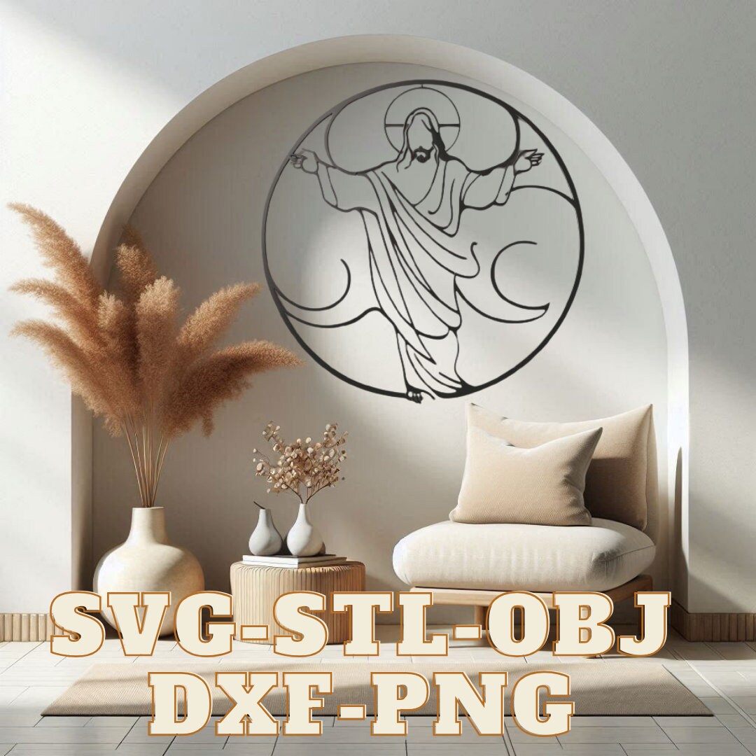 Jesus Christ Svg,stl,png,dxf,obj:digital Download-multi-purpose Digital ...