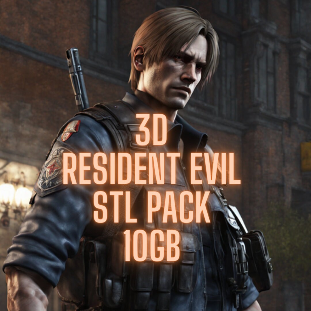 3D Resident Evil Stl Pack,3d Printed,digital Dowland,3d Stl Models ...