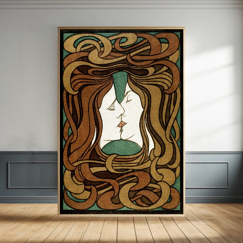 Peter Behrens the Kiss Movie Poster Canvas Poster Living Room Decor ...