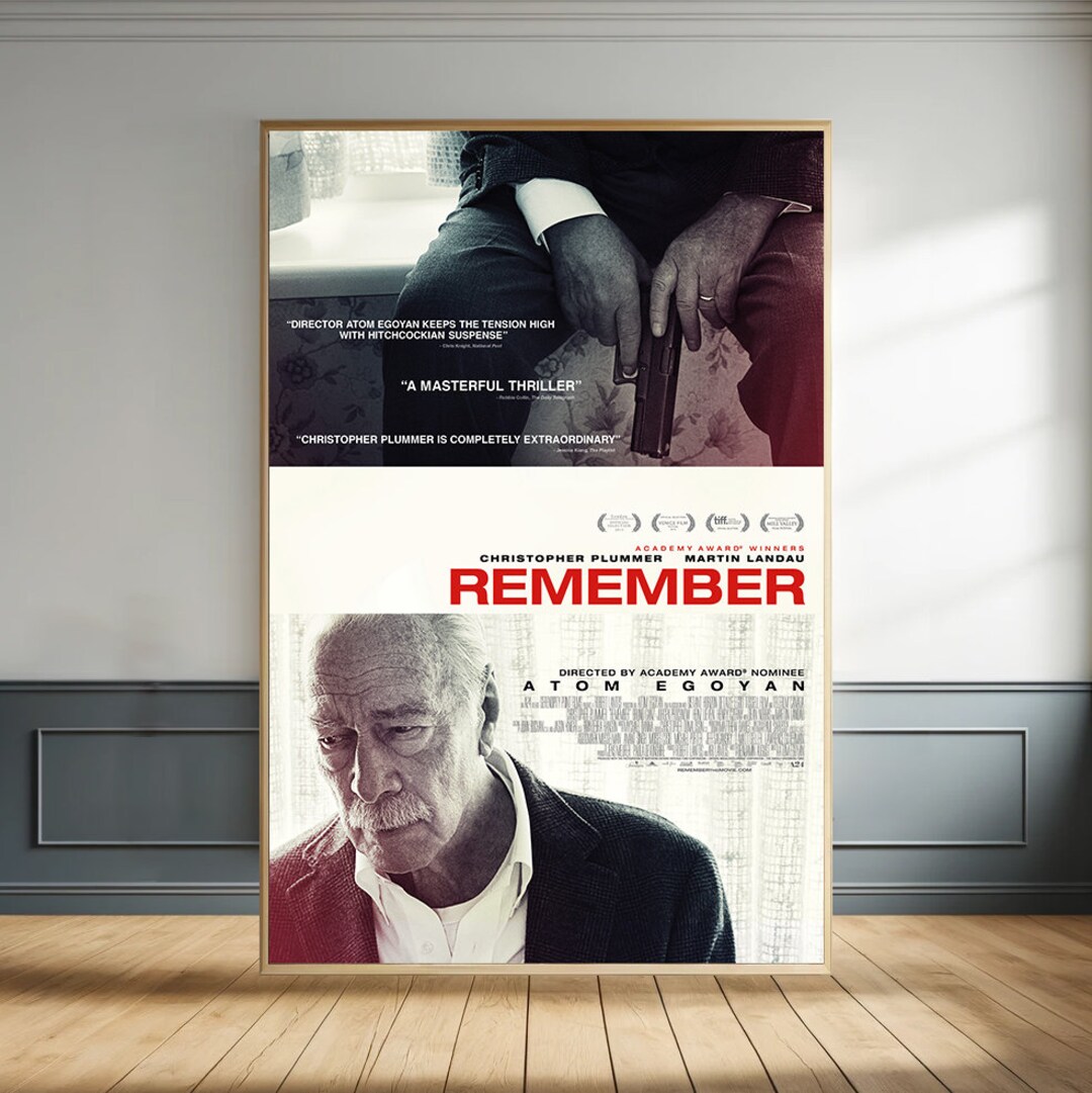 Remember Movie Poster Canvas Poster Living Room Decor Wall Art Gift ...