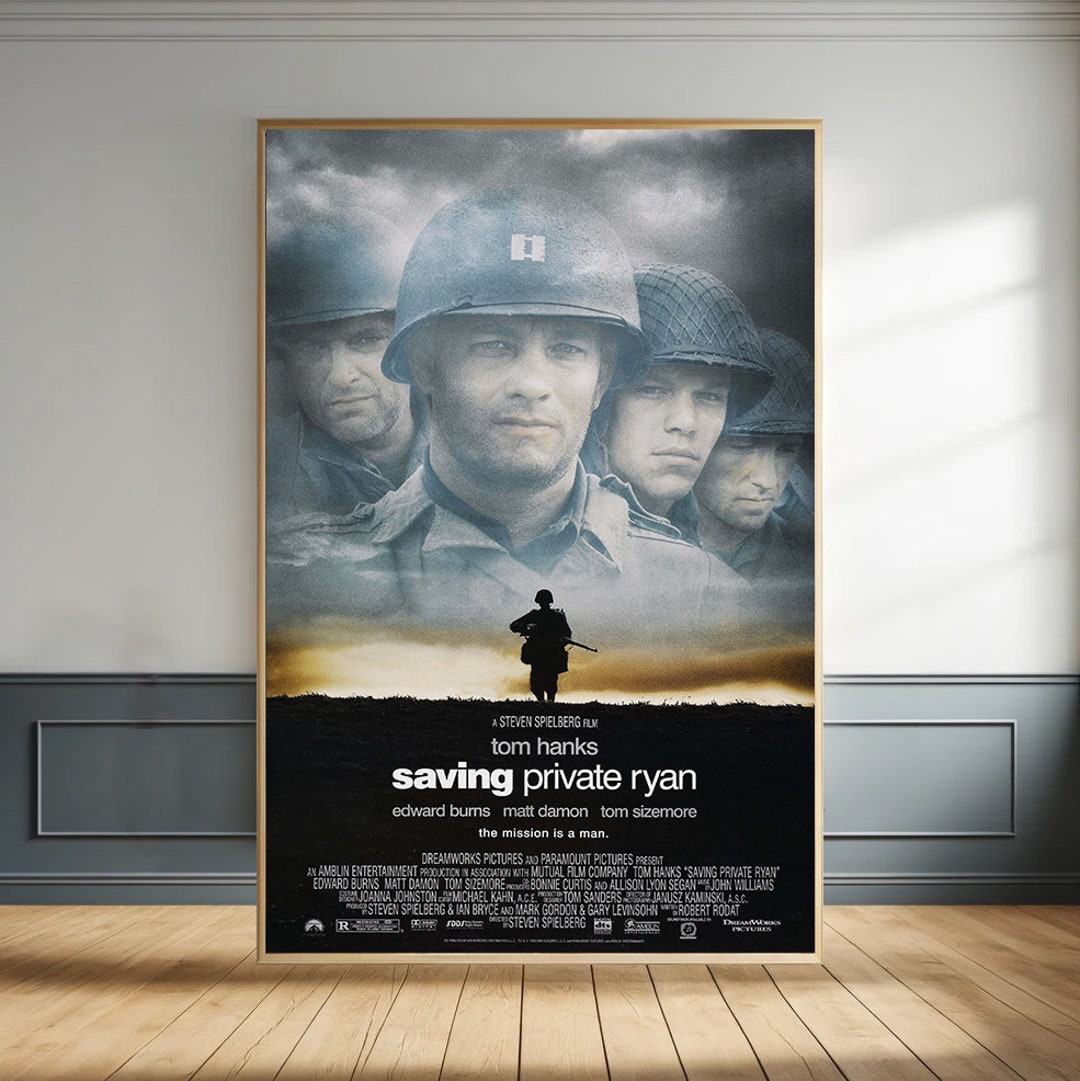 Saving Private Ryan Movie Poster Canvas Poster Room Decor Wall Art Gift ...
